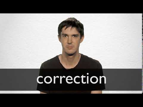 CORRECTION definition and meaning | Collins English Dictionary