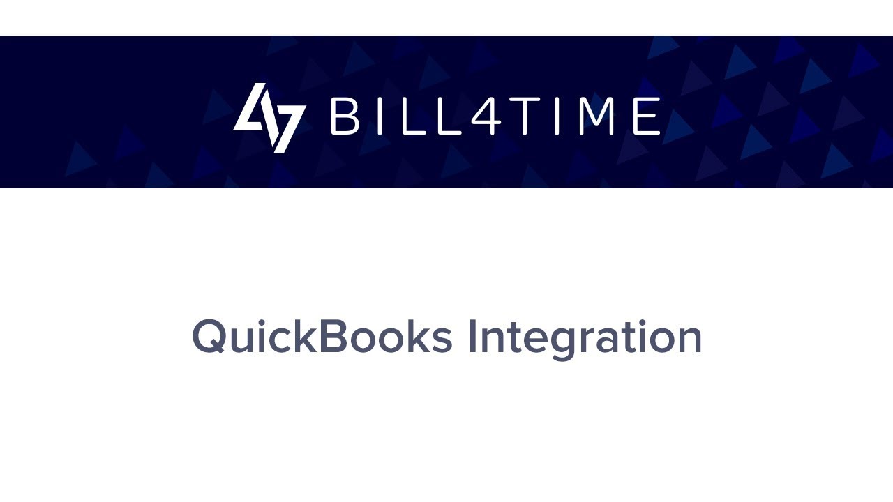Bill4Time QuickBooks Integration