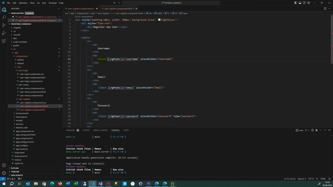 Angular Error: Can't bind to 'ngModel' since it isn't a known property of 'input' NOT NgModule