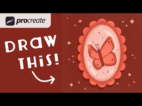 Procreate Step by Step Tutorial - Antique Butterfly - Digital Art - iPad Illustration for Beginners
