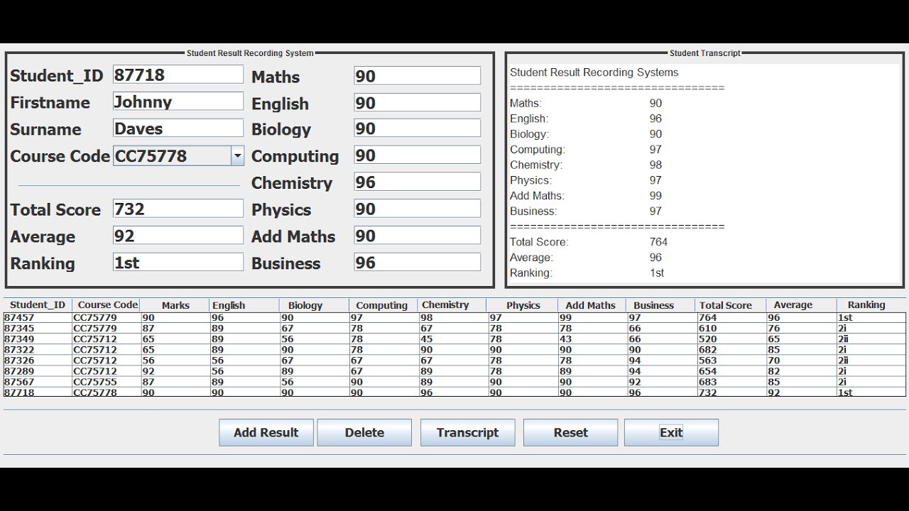 How to Create Student Result Recording Systems in Java Eclipse - Full Tutorial