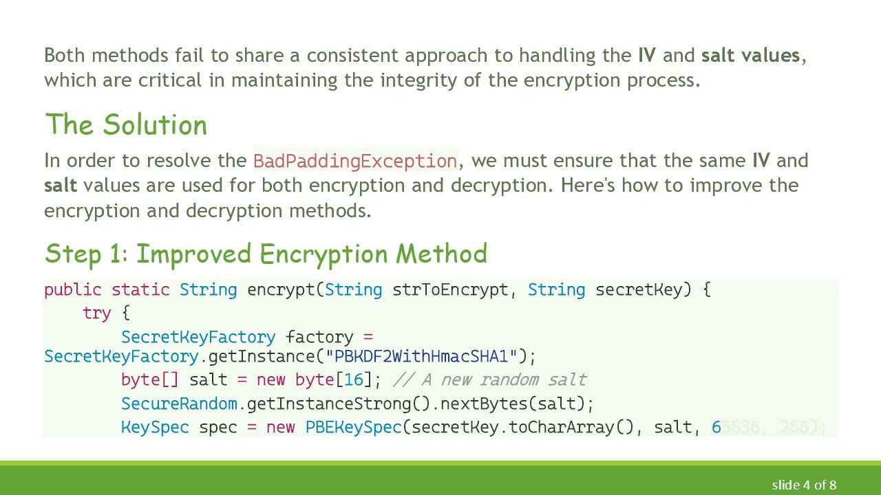 Resolving the BadPaddingException in Java AES Encryption and Decryption