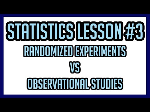 Statistics Lesson #3: Randomized Experiments & Observational Studies