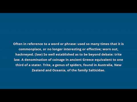 what is the meaning of trite