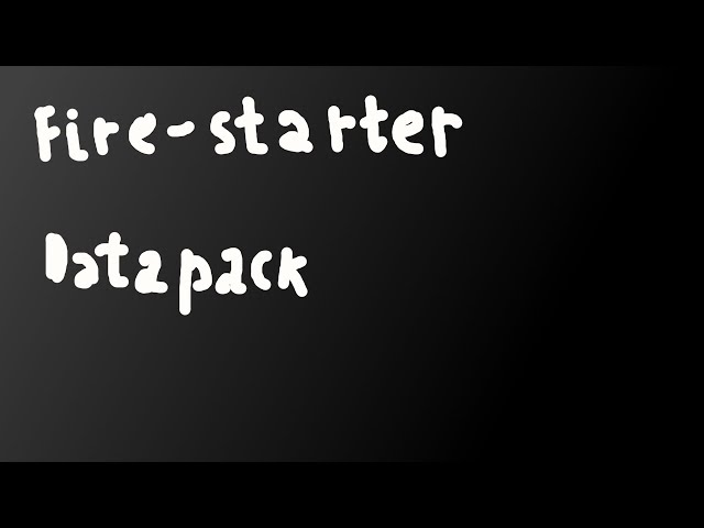 Fire-starter (Very early game single-use flint and steel!) Minecraft ...
