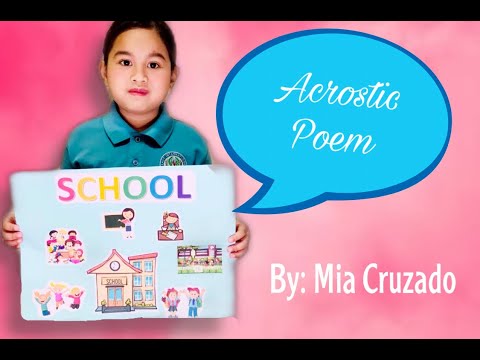 Acrostic Poem for Kids: SCHOOL / Grade 1 / Language Arts