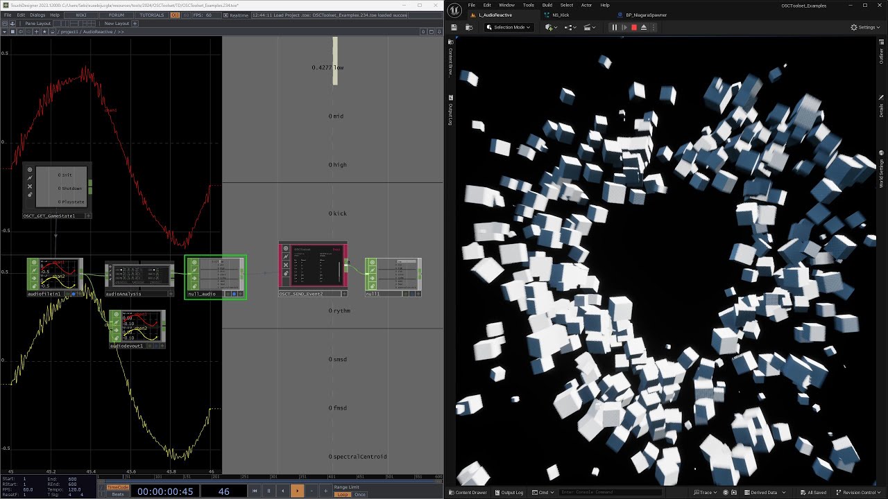 Audio reactive visuals using TouchDesigner and Unreal Engine
