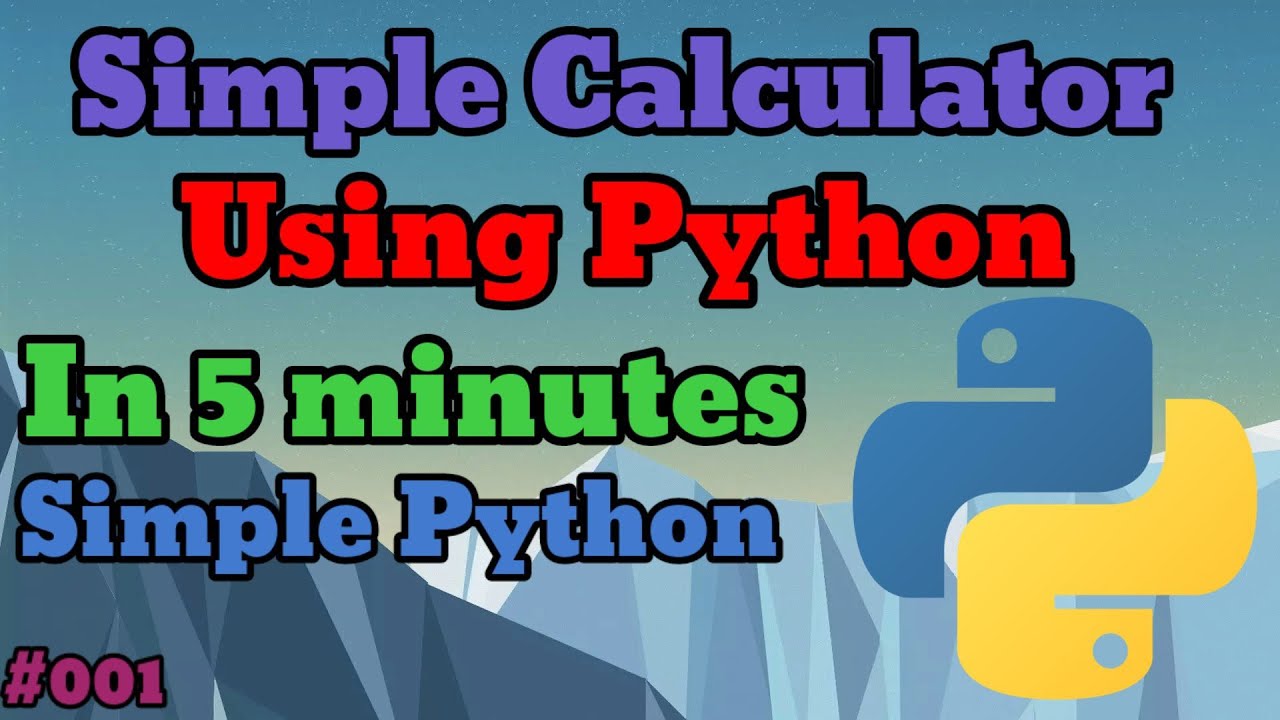 How to create Simple calculator in python programming language | 5 minute coding programe #Python