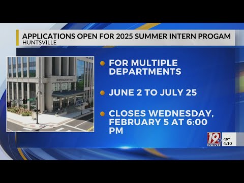 Applications Open for Huntsville's 2025 Intern Program | Dec. 19, 2024 | News 19 at 4 p.m.