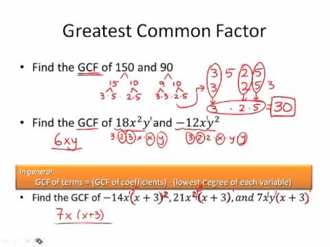30 Factoring GCF