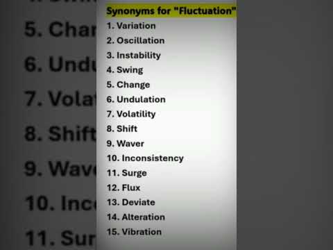Synonyms for Fluctuation #mostcommonandusefulantonyms