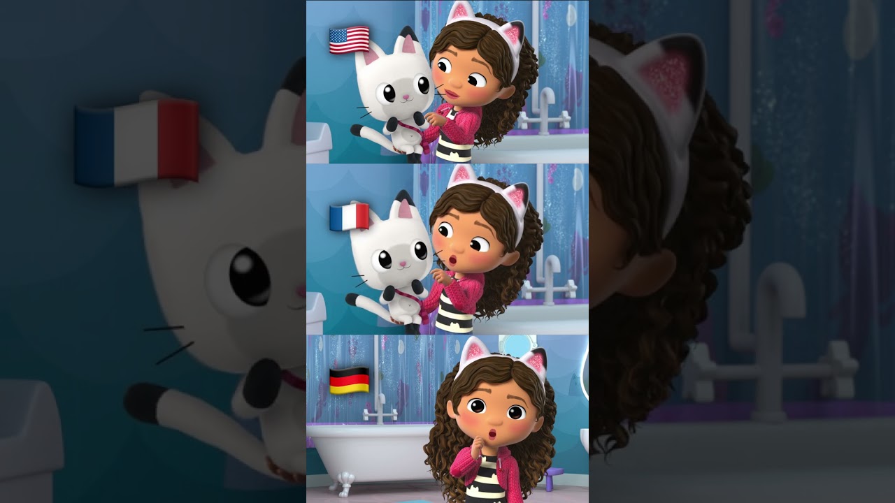 Hug Attack in 3 Languages! | English 🇺🇸 German 🇩🇪 French 🇫🇷 | GABBY'S DOLLHOUSE