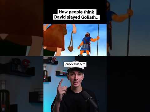 How David actually beat Goliath 😳 #jesus #bible #shorts #christian #faith #god #animation #god
