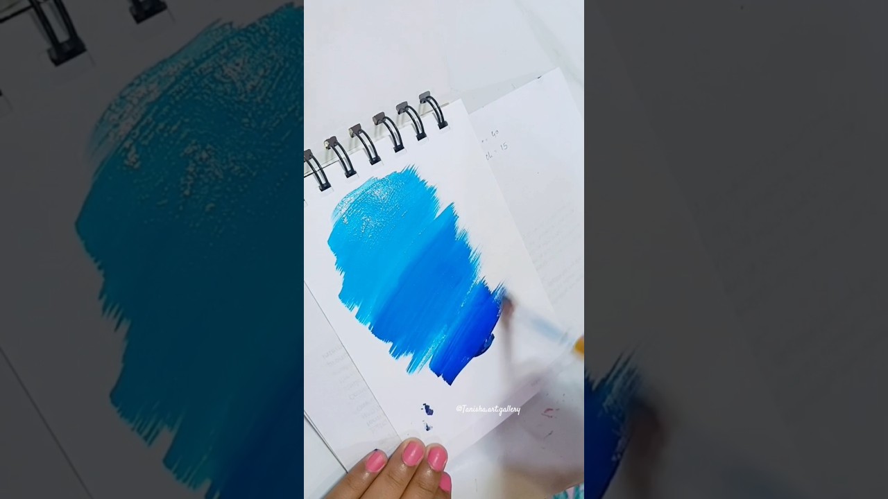 Deep blue silence… just two souls drifting in the underwater sky #shorts #art #artist #painting