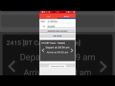 KTM Komuter KL Android app demo (English)