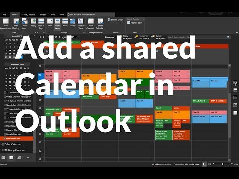 How to find a shared calendar in Outlook