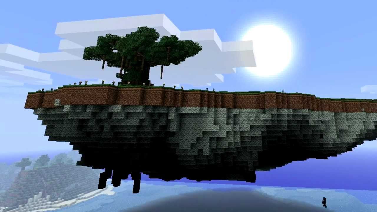 Minecraft Timelapse - Floating Island and Village