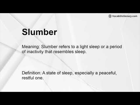 Slumber Meaning