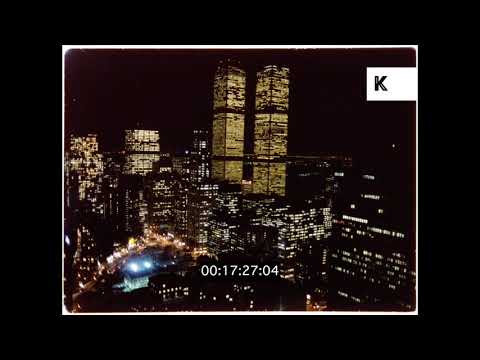 New York at Night, 1980s Aerials, HD from 35mm