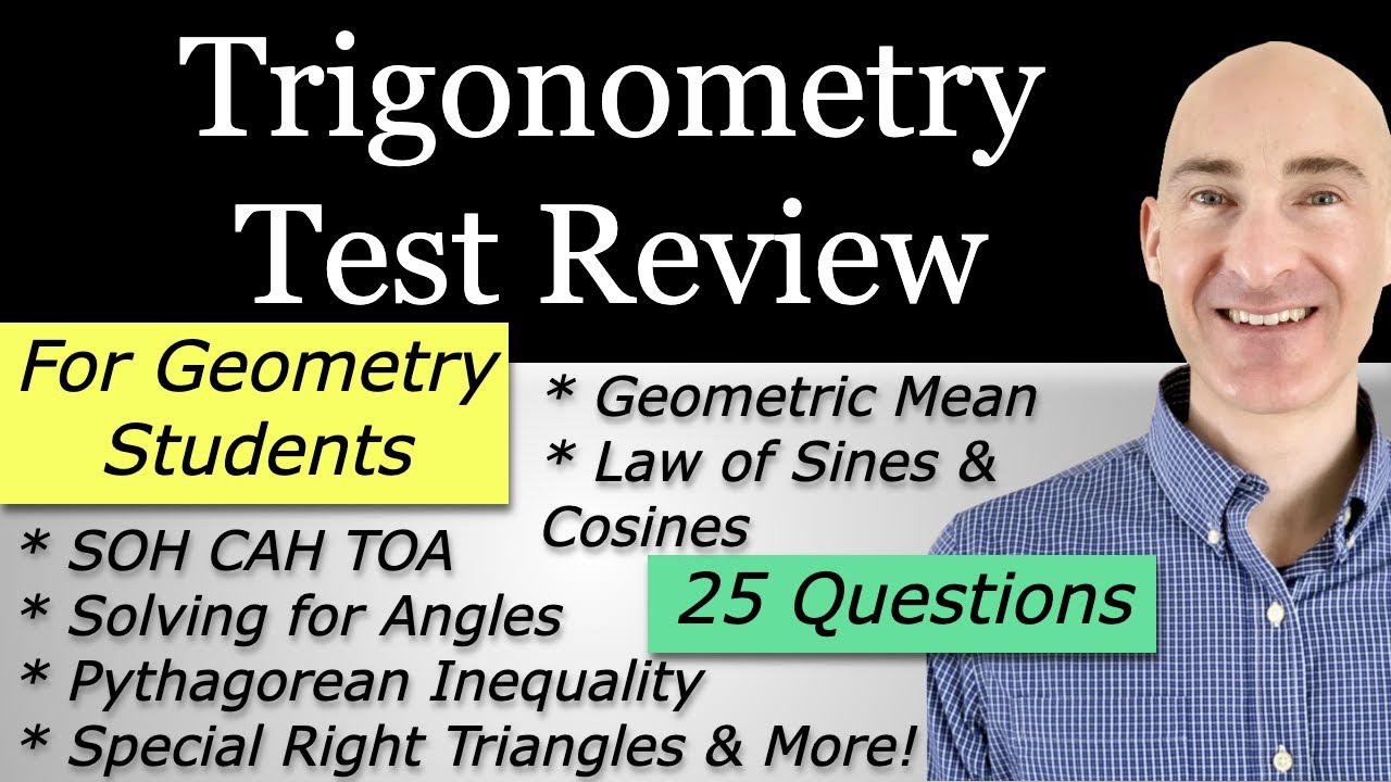 Trigonometry Test Review for Geometry Students
