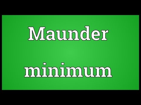 Maunder minimum Meaning