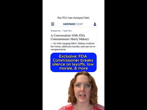 FDA Commissioner breaks silence on layoffs, low morale, & more