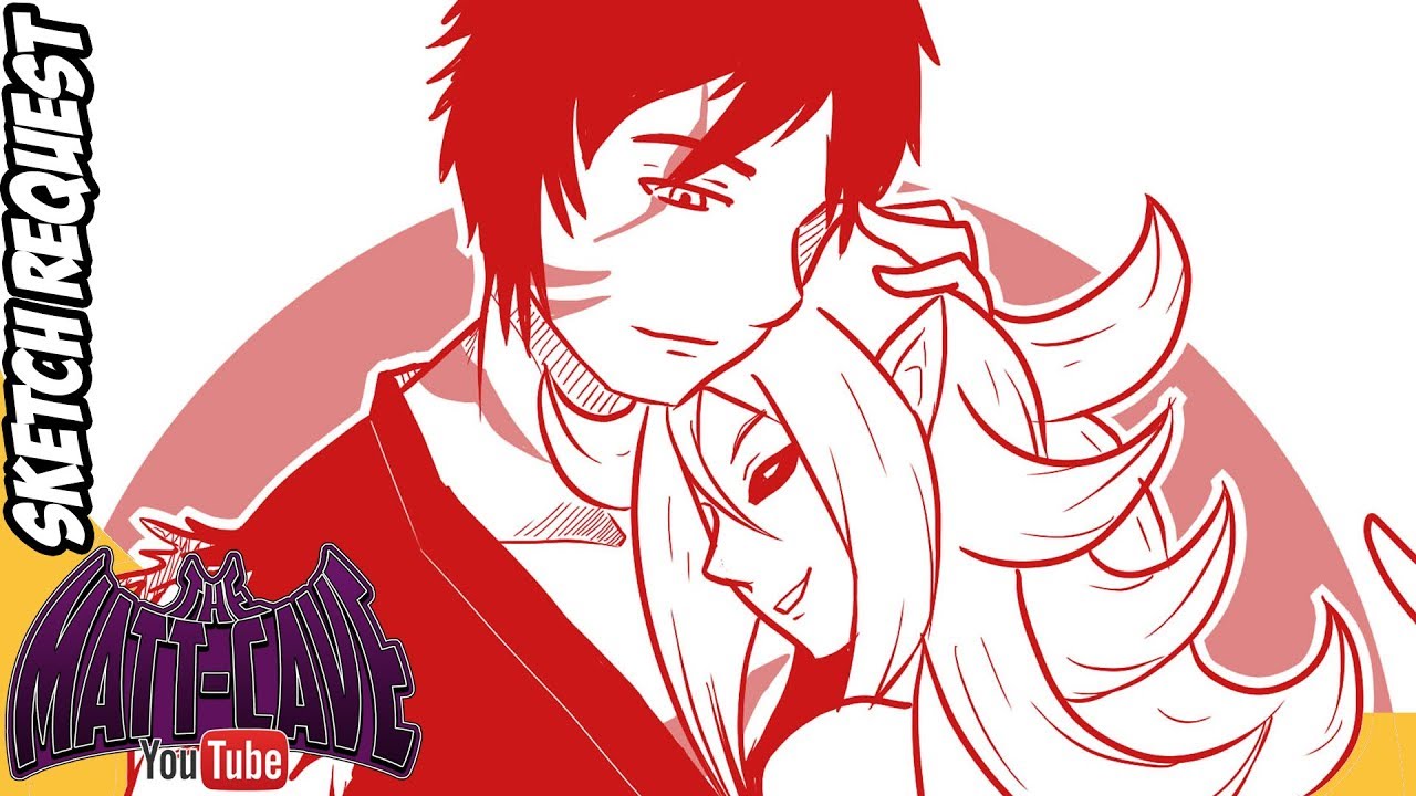 Sketch Request - OC Shawn hugs Android 21