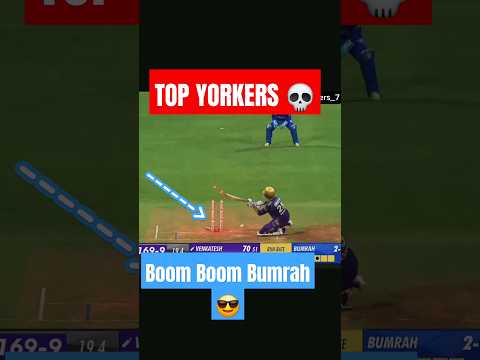 ART OF PERFECT YORKERS โจ | JASPRIT BUMRAH ๐ | Top Moments In Cricket History | #SHORTS #CRICKET