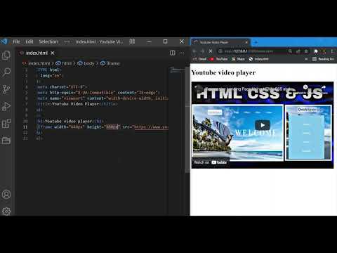 Embed YouTube video on your website(HTML) using javascript