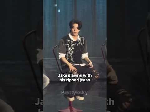 Puppy Jake playing with his ripped jeans #enhypen #jake #engene #prettyksky