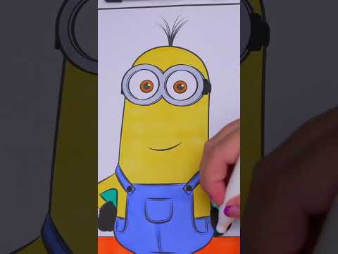 Coloring Minions 🤓 #coloring #art #drawing #minions