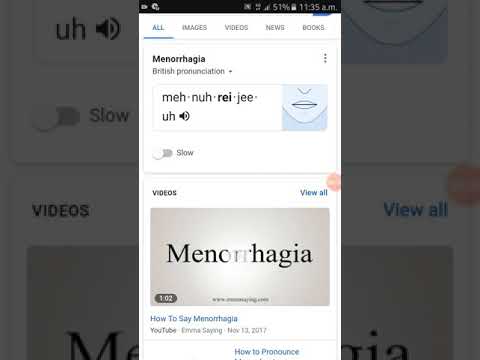 How to pronounce Menorrhagia?