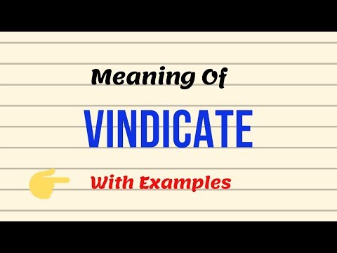 Meaning Of Vindicate || English Vocabulary Lessons || Urdu/Hindi