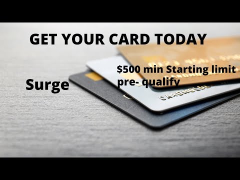 Build credit with the no credit check Surge Master card $500 min starting limit