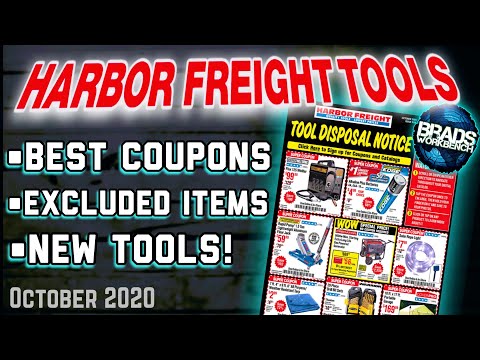 BEST Harbor Freight COUPONS, Excluded Items, NEW TOOLS || October 2020