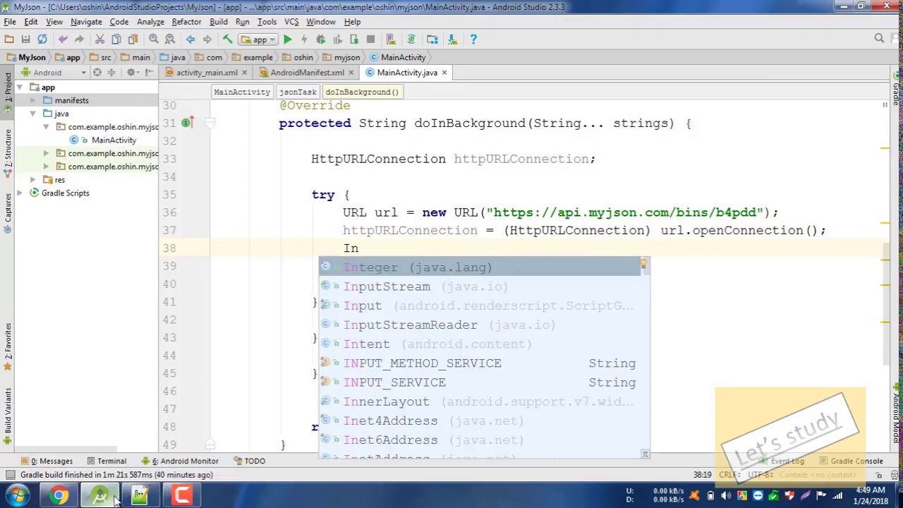 Android JSON (Data parsing tutorial bangla)