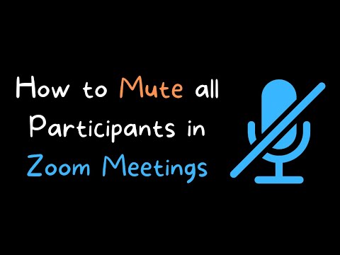 How to Mute All Participants in Zoom Meetings