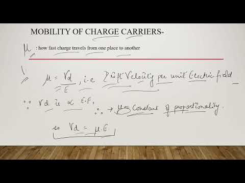 Mobility of Charge Carriers (EDC-1)