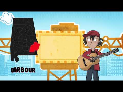 The State of Alabama | Counties of Alabama | Geography of Alabama | Kids Songs