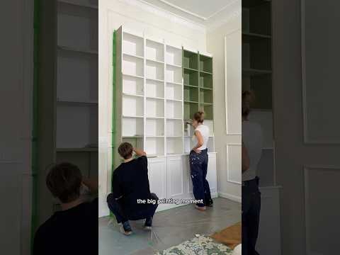 Painting Ikea's Billy bookshelf (DIY hack) #interiordecor #ikeahack #homedecor #bookshelf #interior