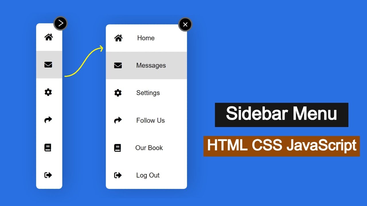 Sidebar Menu HTML CSS | Vertical Navigation Bar in HTML and CSS