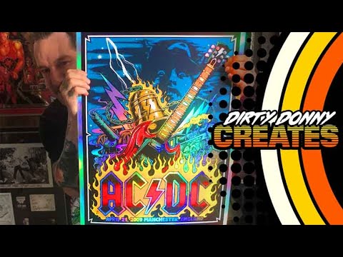 Drawing Official AC/DC poster!!!