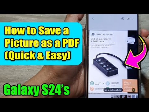 Samsung Galaxy S24/S24+/Ultra: Convert Images to PDF in Your Gallery