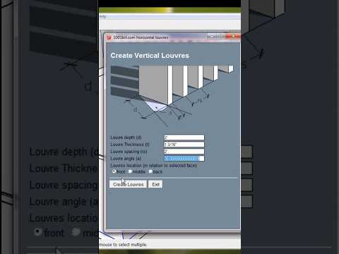 Creat vertical louvres in sketchup with 1001bit tools #sketchup #architecture #plugins