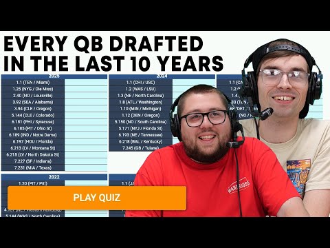 Can we name EVERY QB drafted in the last 10 years? (NFL Sporcle)