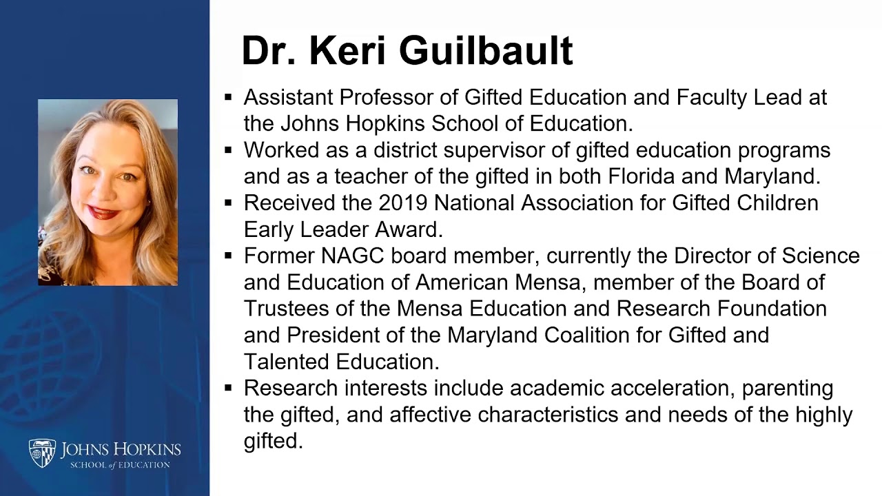 Gifted Education Program Webinar