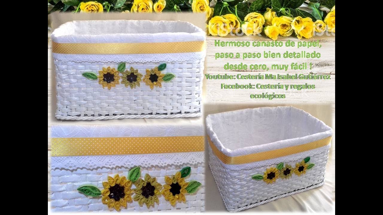 Beautiful paper basket step by step from scratch, easy for beginners