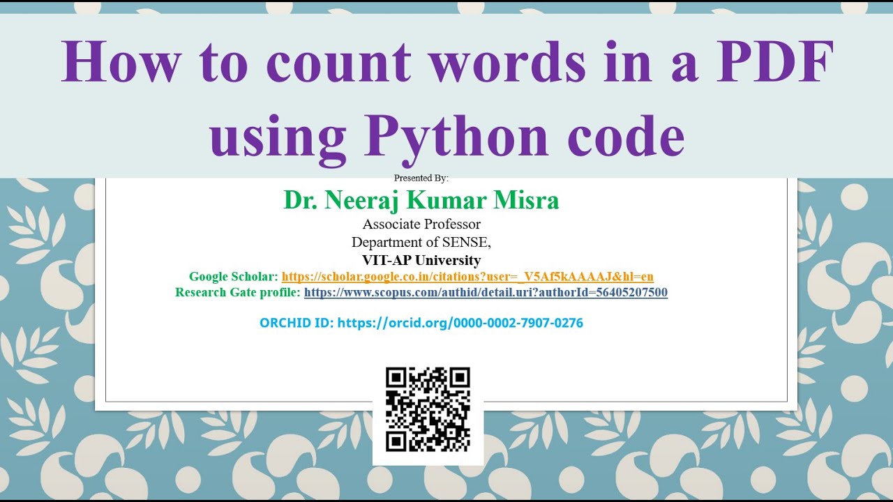 How to count words in a PDF using Python code
