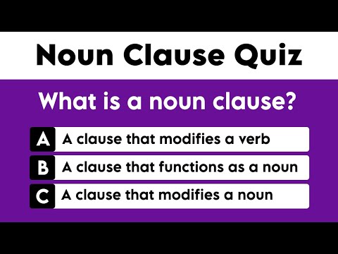 Noun Clause | English Grammar Quiz