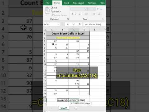 Count Blank Cells in Excel - Tips & Tricks from @todfodeducation